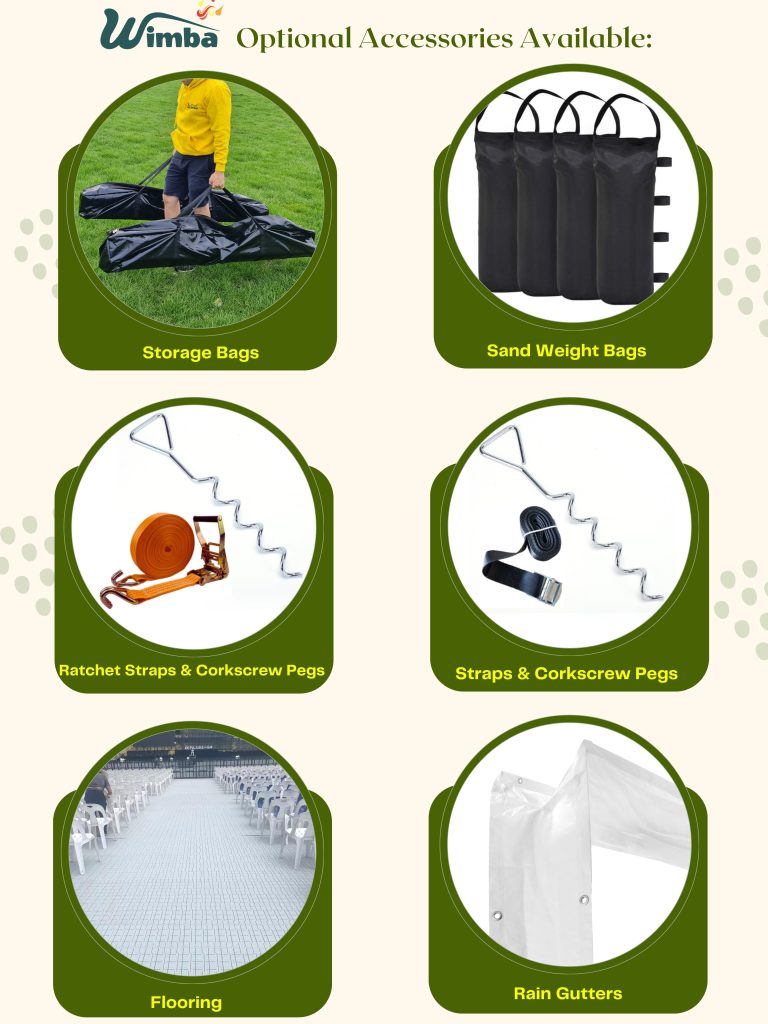 4x8m Heavy-Duty 220gsm PE Marquee - Wimba