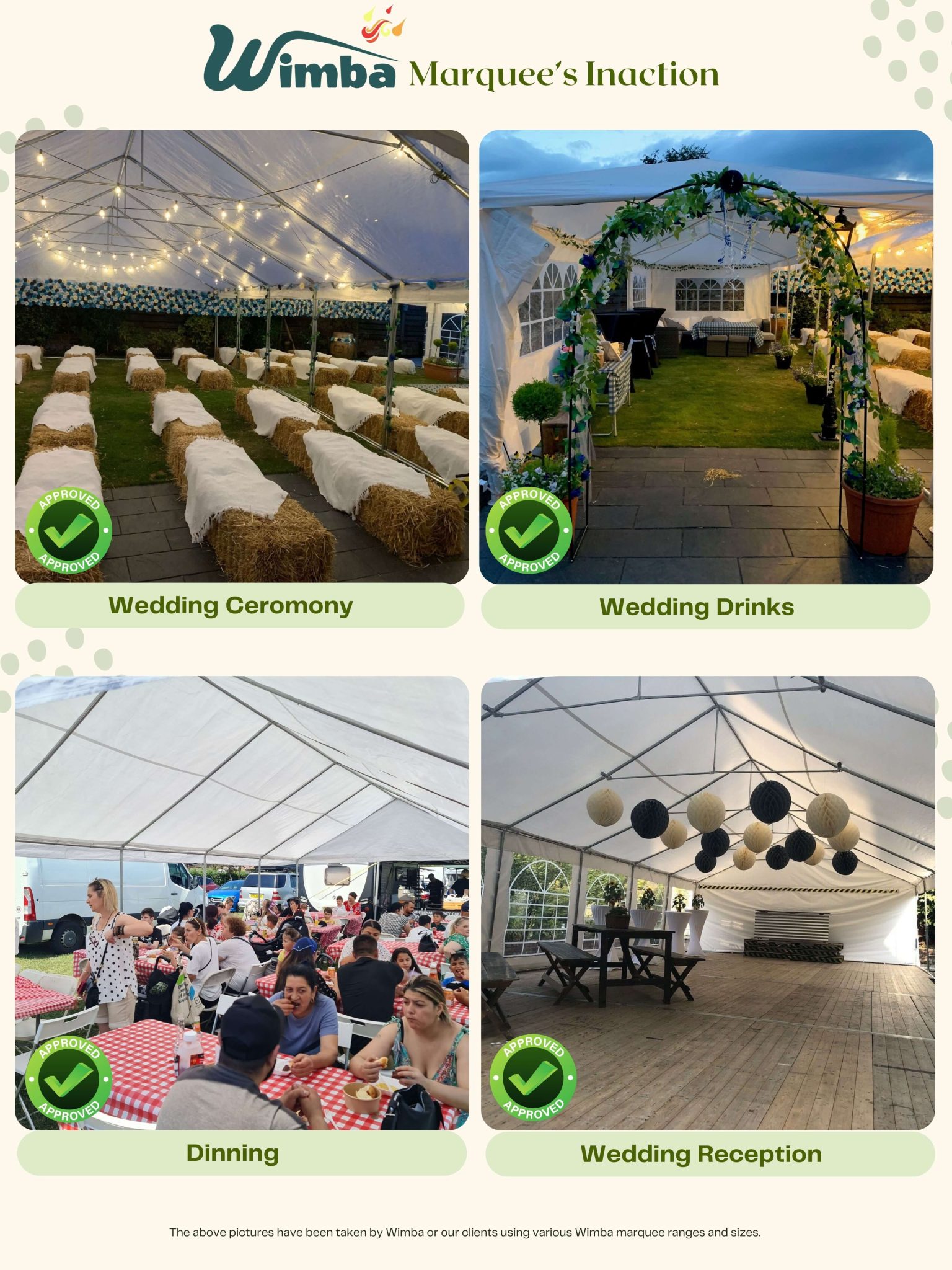 5x10m Commercial Grade 500gsm PVC Marquee - Wimba