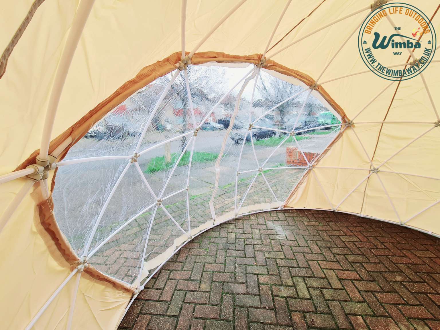 3.6m Replacement Half Transparent PVC Cover for Geodesic Garden Igloo ...